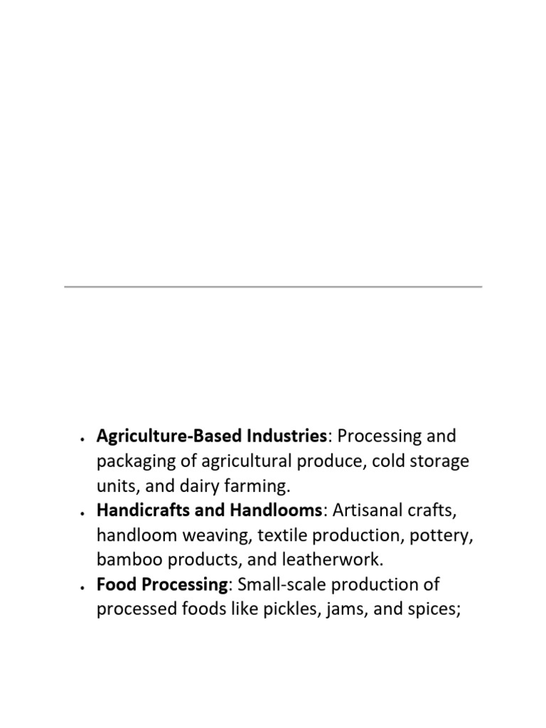 Sectors Recognized by Govt of India Under Msme | PDF | Small And Medium ...