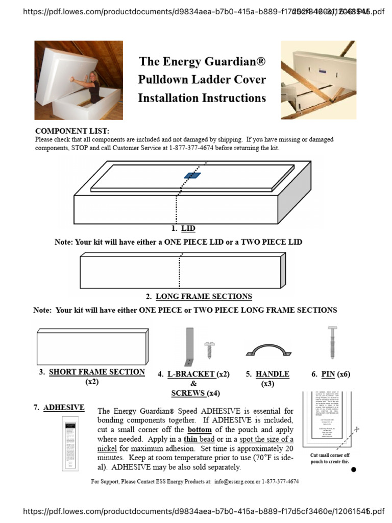 Attic Hatch Cover 4 Pages | PDF | Adhesive