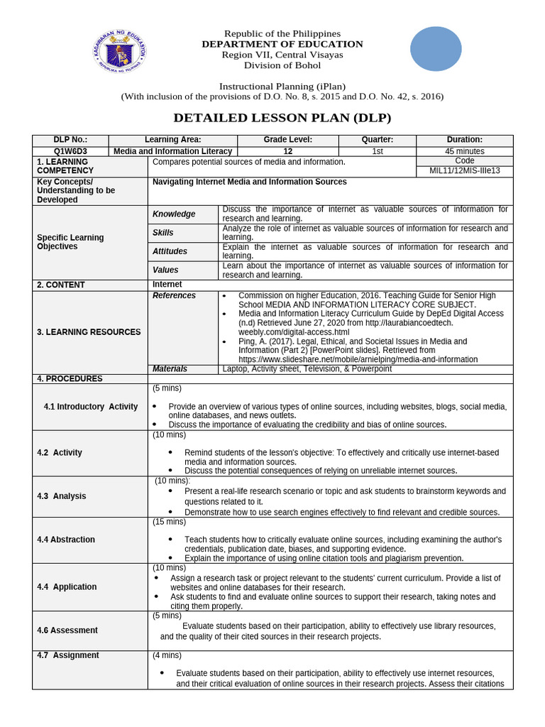 PLP_MIL_W6D3 | PDF | Information Literacy | Information