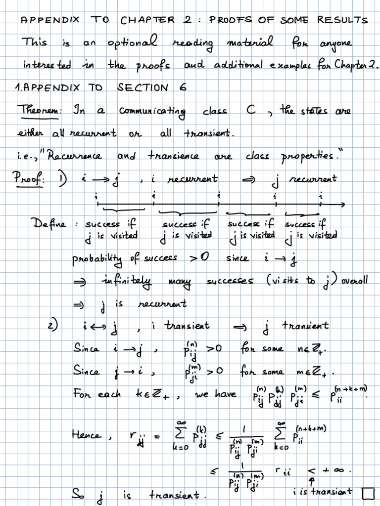 Chapter 2 - Optional Appendix) | PDF | Markov Chain | Mathematical Concepts