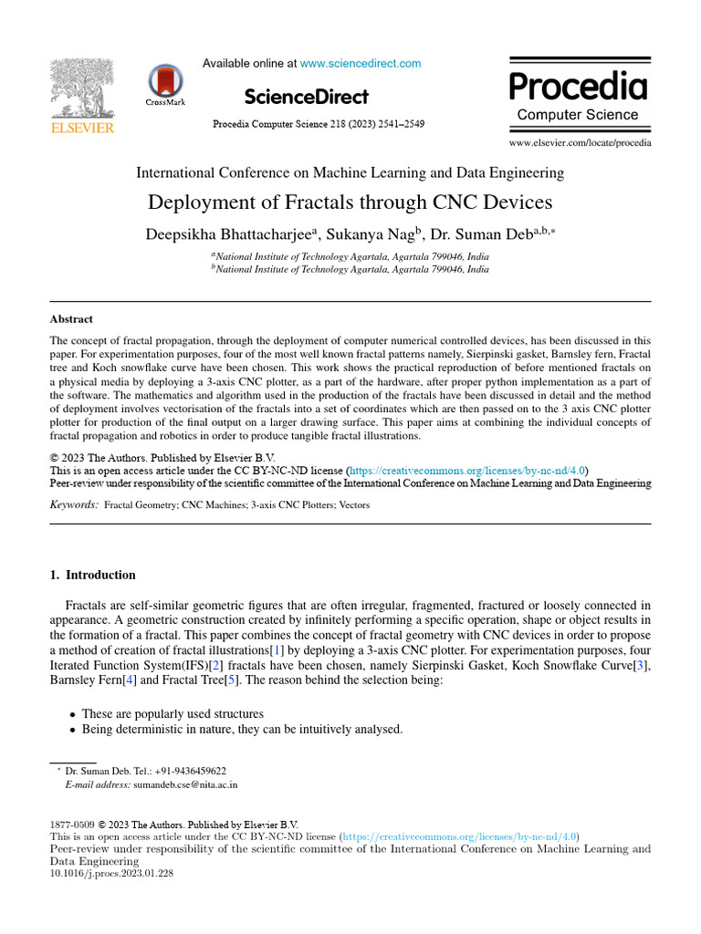 1-Deployment of Fratals through CNC Devices | PDF | Fractal