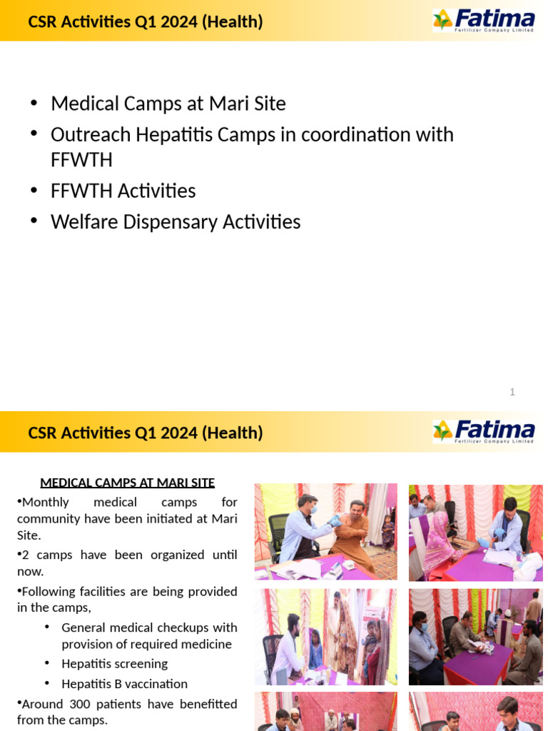 CSR Activities Q1 2024 | PDF