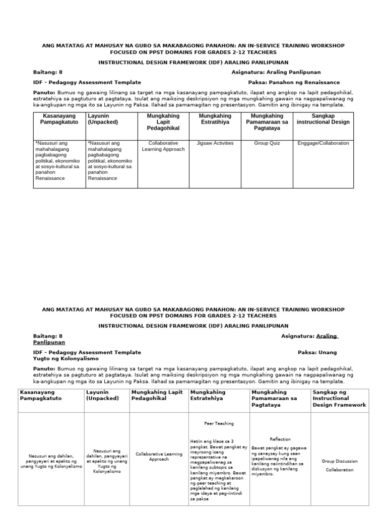 IDF - AP8 3rd Quarter | PDF
