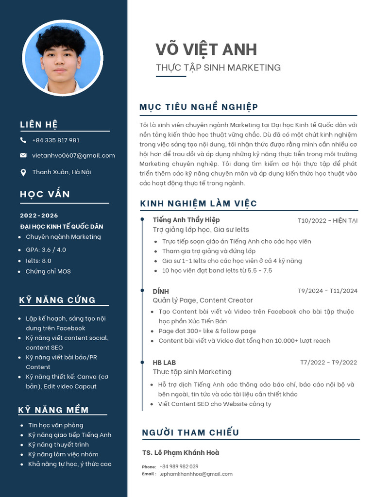 Blue Simple Professional CV Resume | PDF