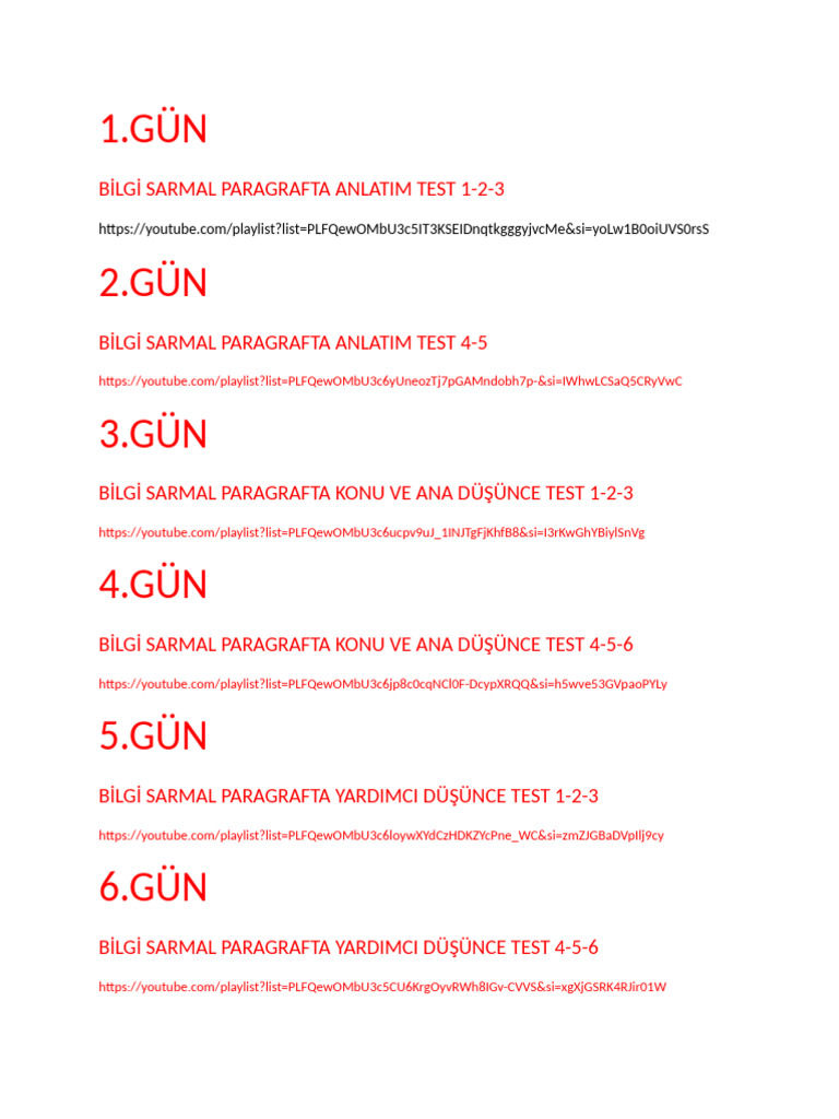 14 GÜNDE TYT MAT VE PARAGRAF KAMPI | PDF