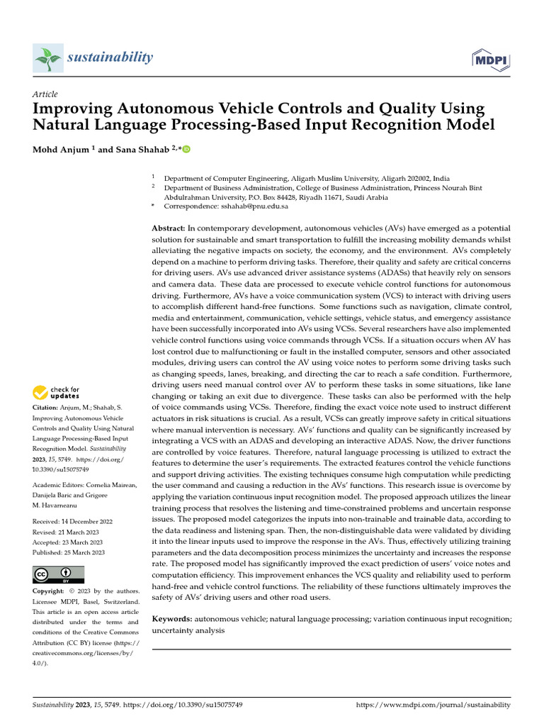 Sustainability 15 05749 | PDF | Machine Learning | Speech Recognition