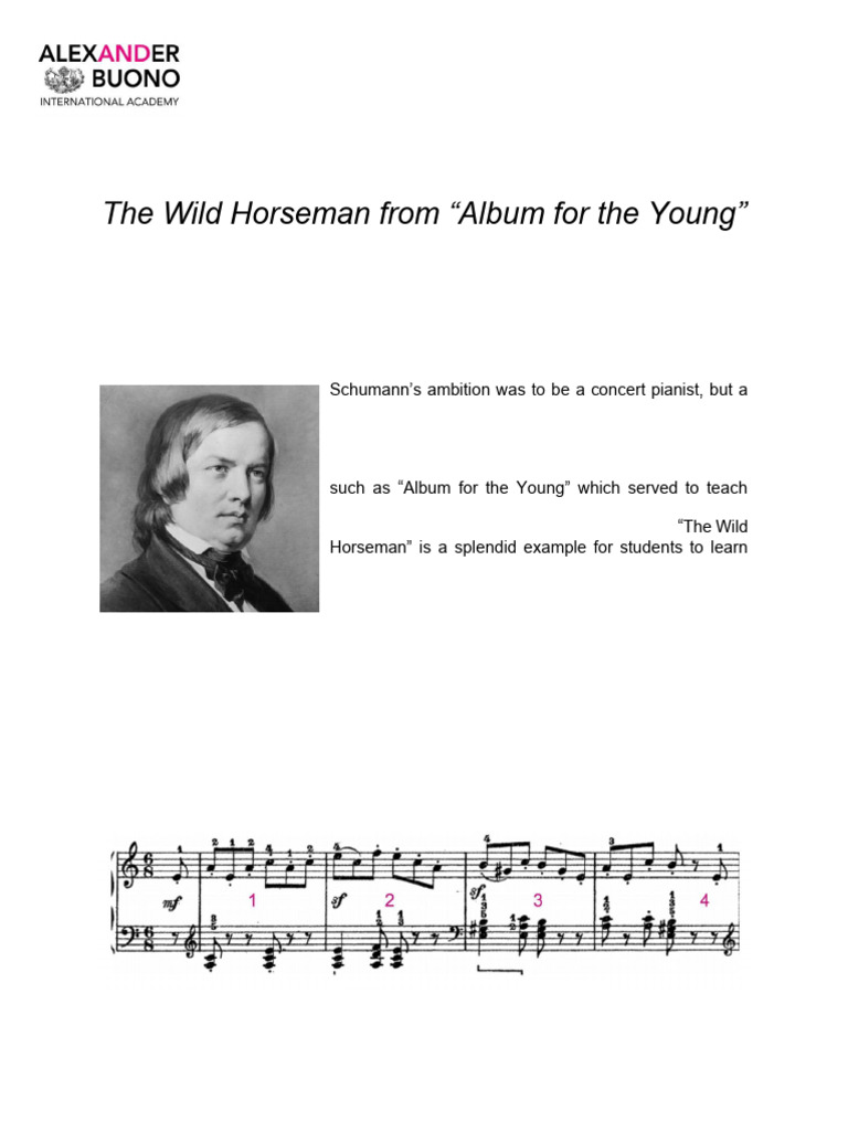 ROBERT SCHUMANN (1810-1856) : The Wild Horseman From "Album For The ...