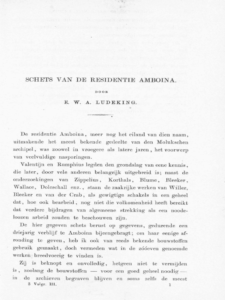Schets Van de Residentie Amboina | PDF