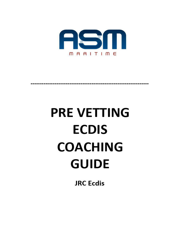 Pre Vetting Ecdis Coaching Guide JRC - Ecdis | PDF | Menu (Computing) | Computer Keyboard