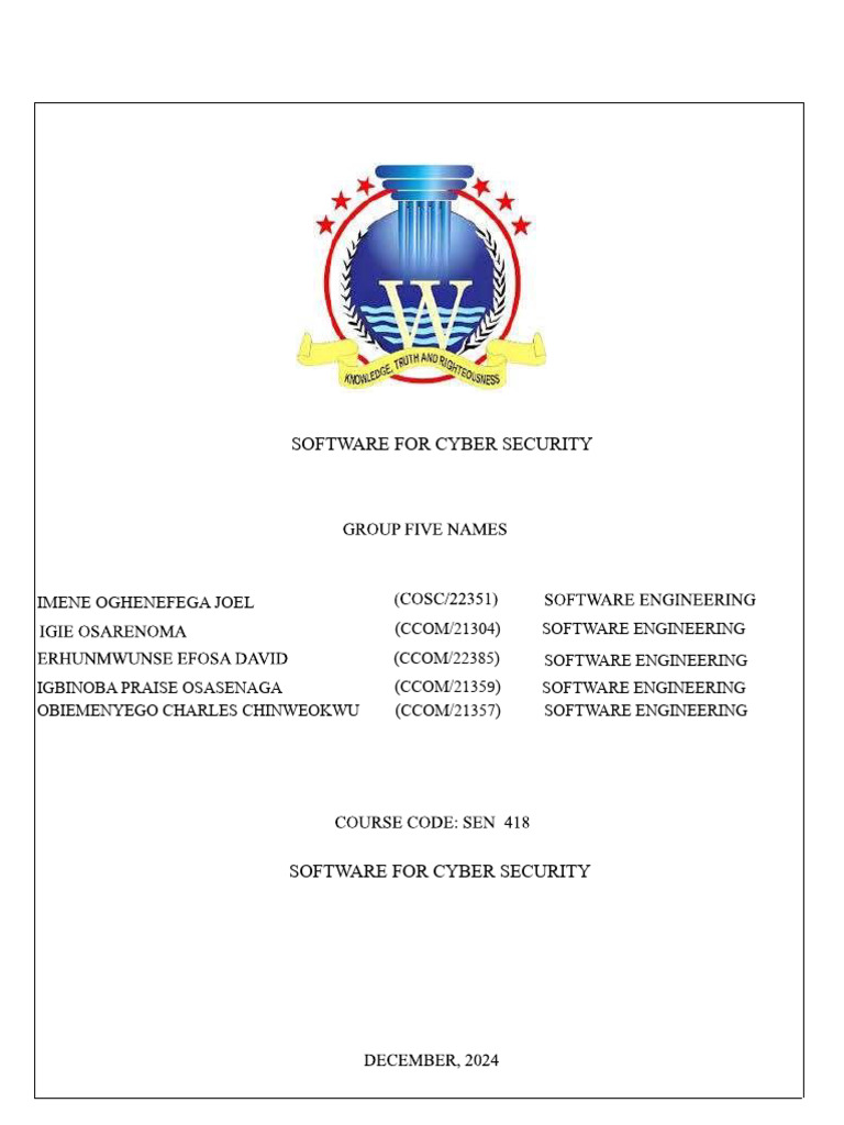 Cybersecurity Software Guide | PDF | Security | Computer Security