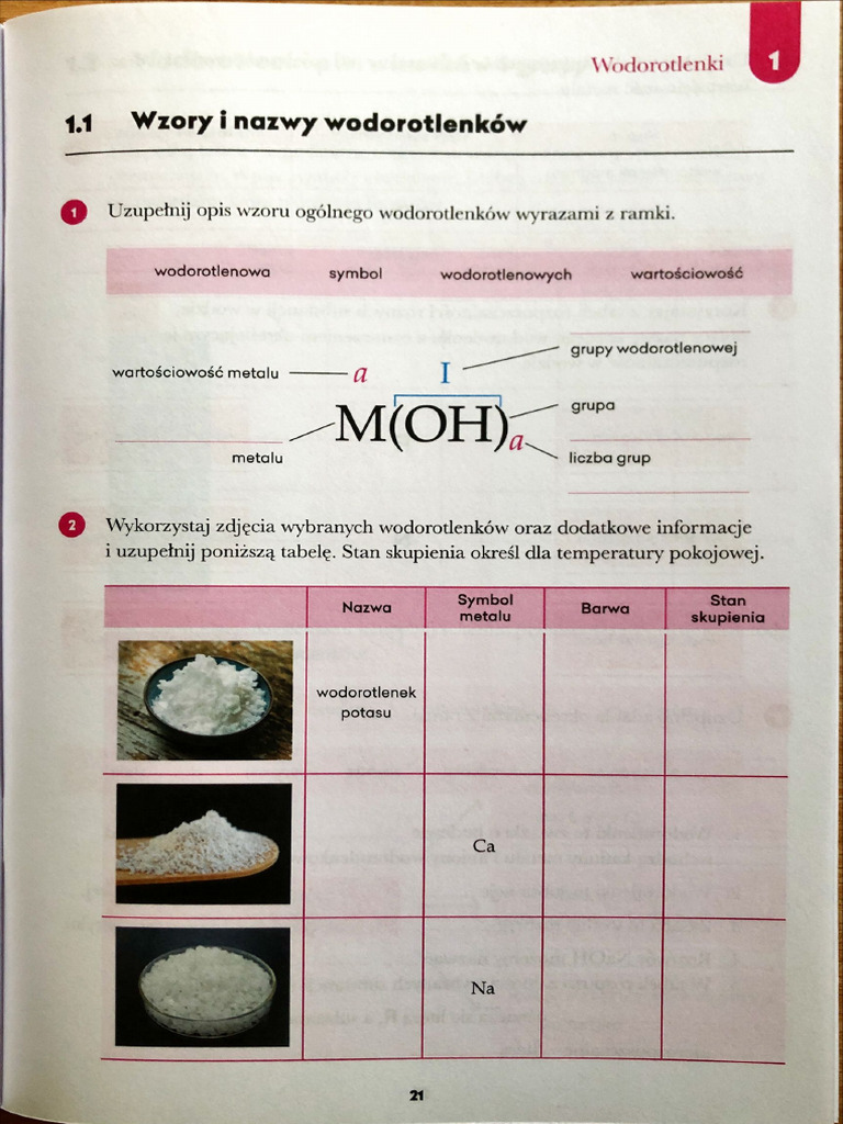 Wodorotlenki Klasa 8 | PDF