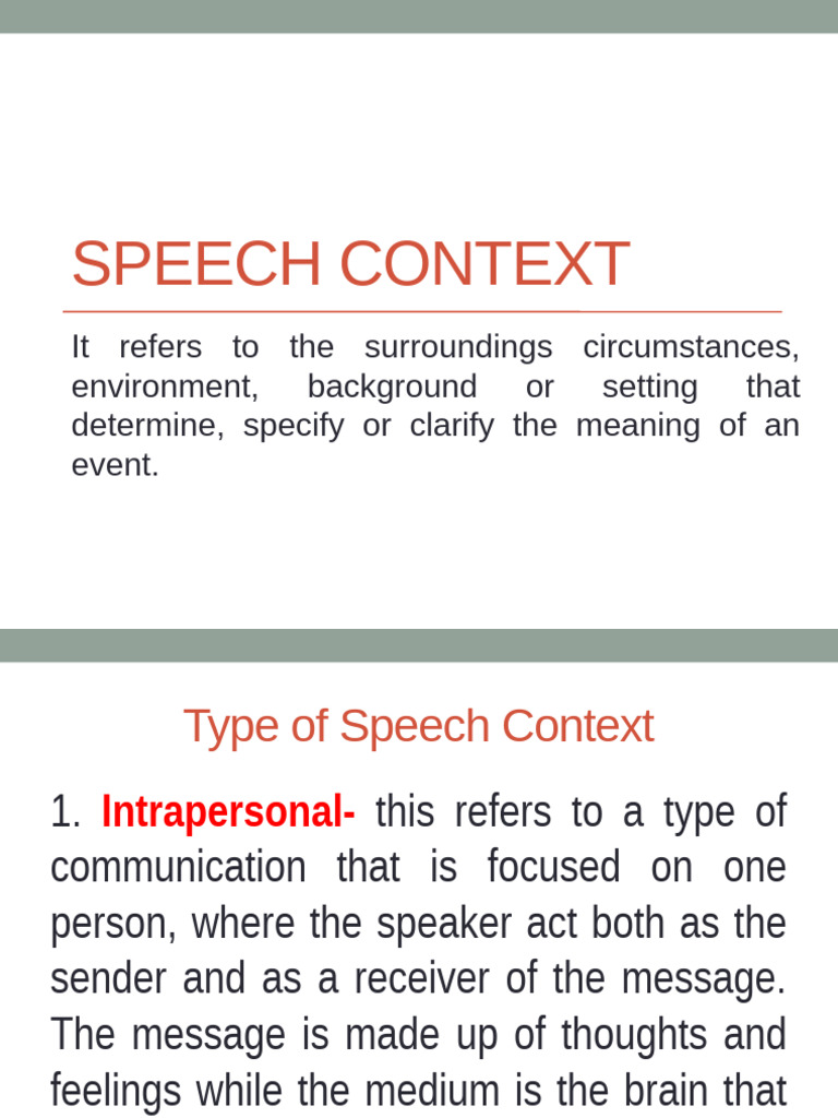 Type of Speech Text | PDF | Communication | Interpersonal Communication
