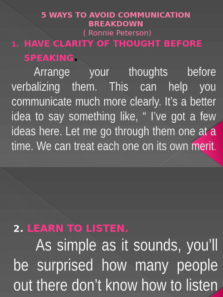 5 Ways To Avoid Communication Barriers | PDF | Communication ...