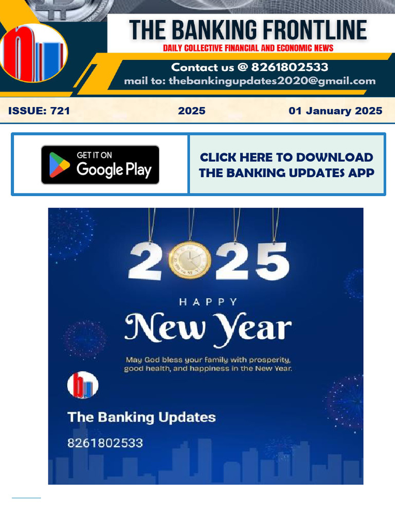01.01.2025 - The Banking Frontline | PDF | Reserve Bank Of India | Banks