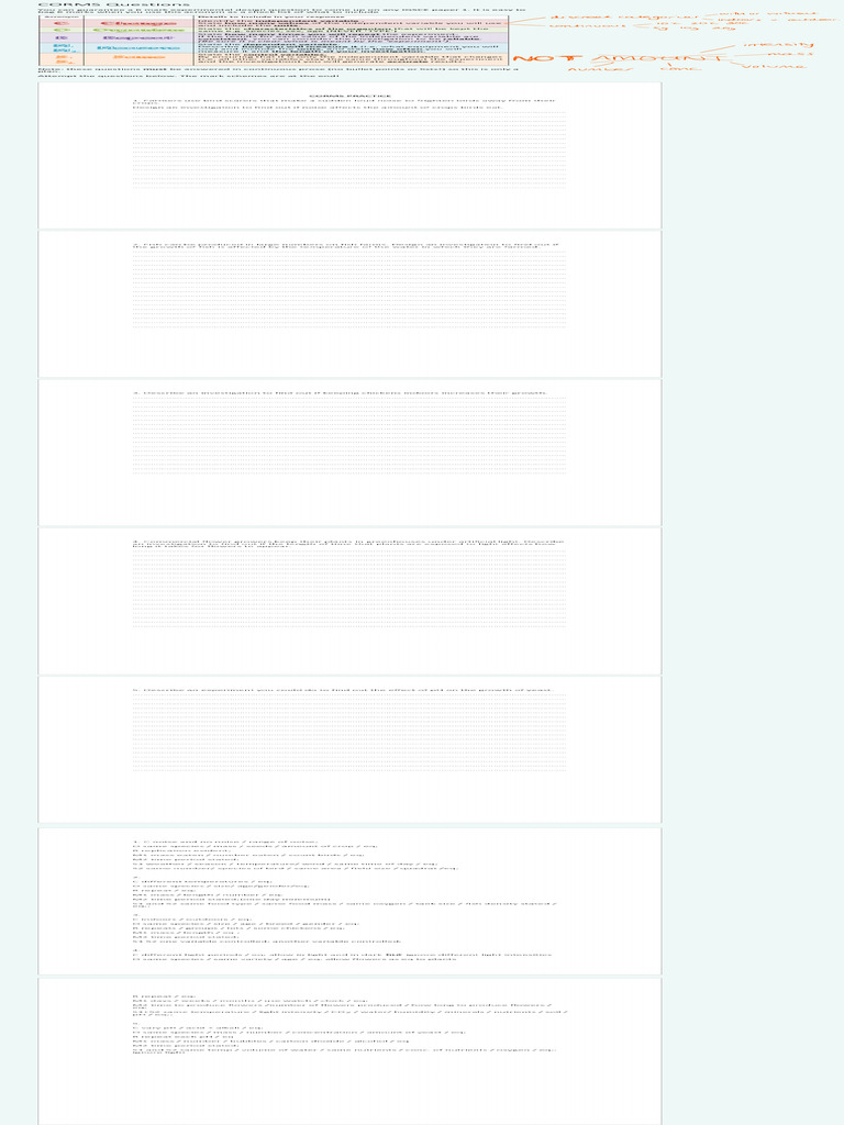 CORMS Questions | PDF