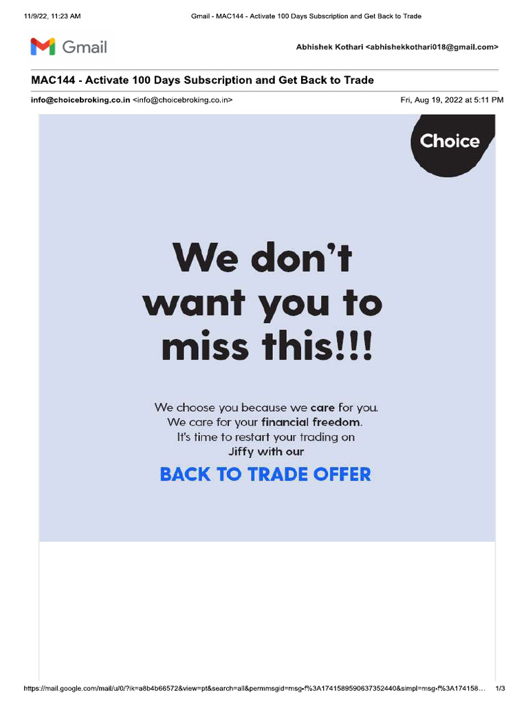 Back To Trade Mail | PDF