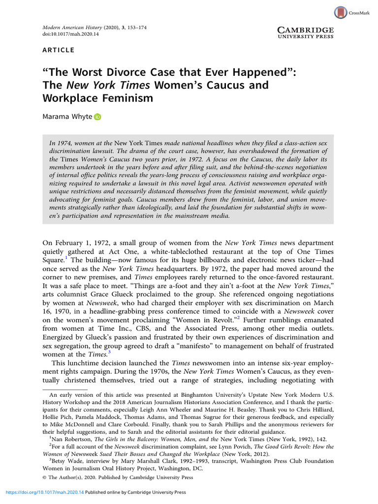 The Worst Divorce Case That Ever Happened The New York Times Womens Caucus and Workplace ...