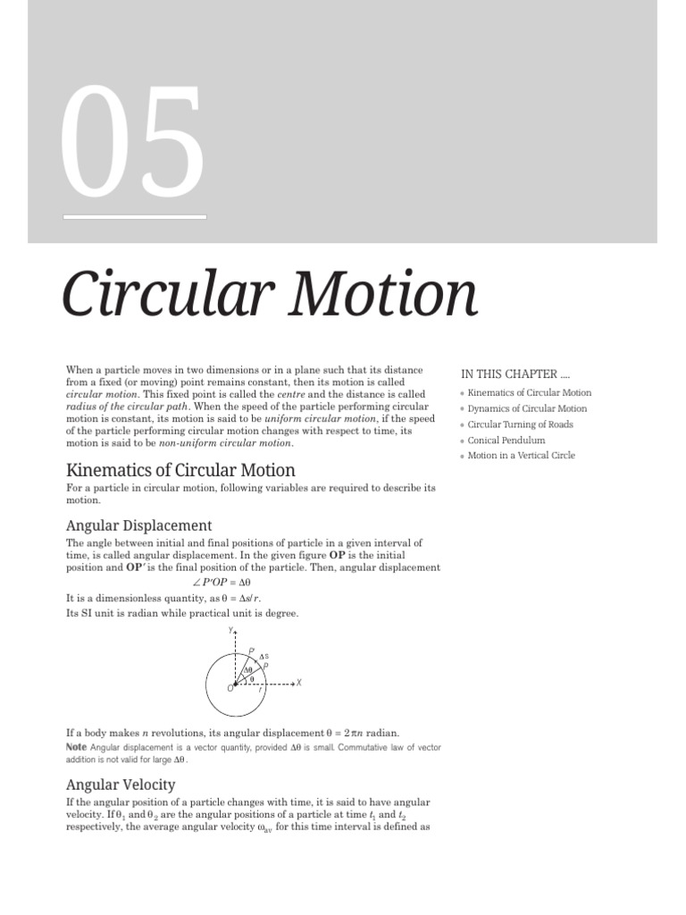 5. Circular Motion | PDF | Acceleration | Velocity