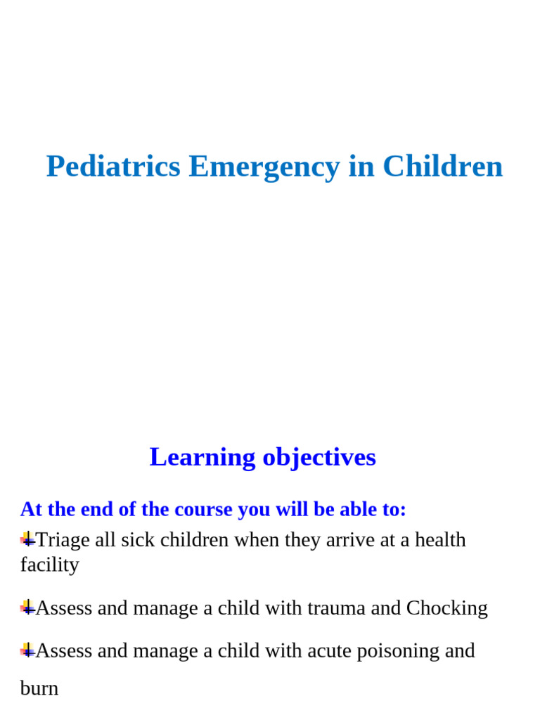Pediatric Emergenc | PDF | Major Trauma | Burn