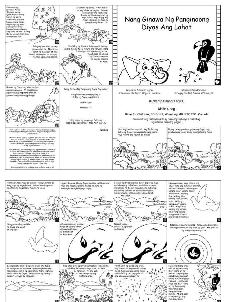 01 When God Made Everything Tagalog CB Tract | PDF | Languages Of ...