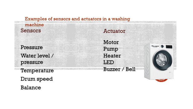 Sensors Vs Actuators Example | PDF