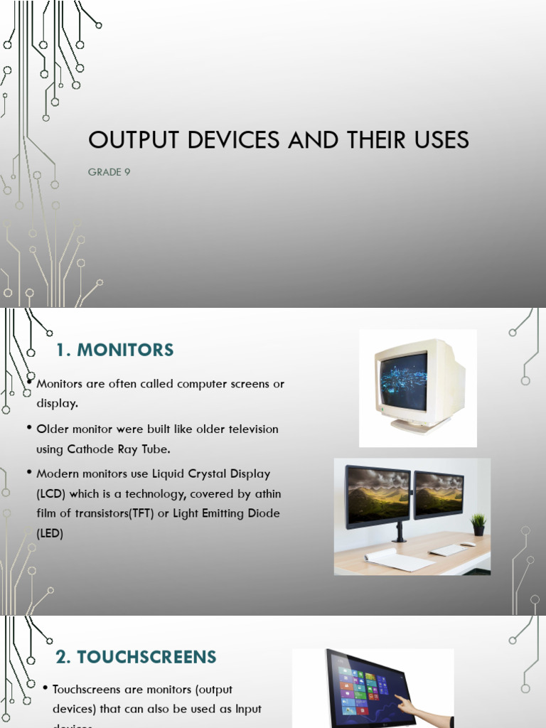 Gr9 Output Devices | PDF