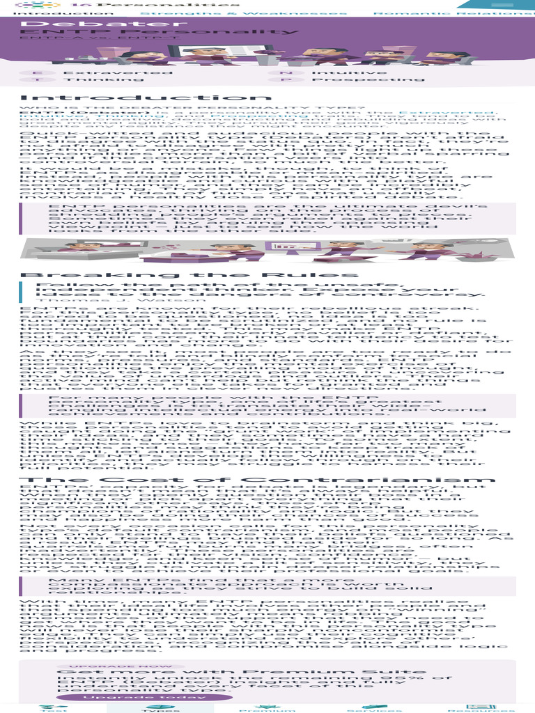 ENTP Personality (Debater) 16personalities | PDF | Thought ...