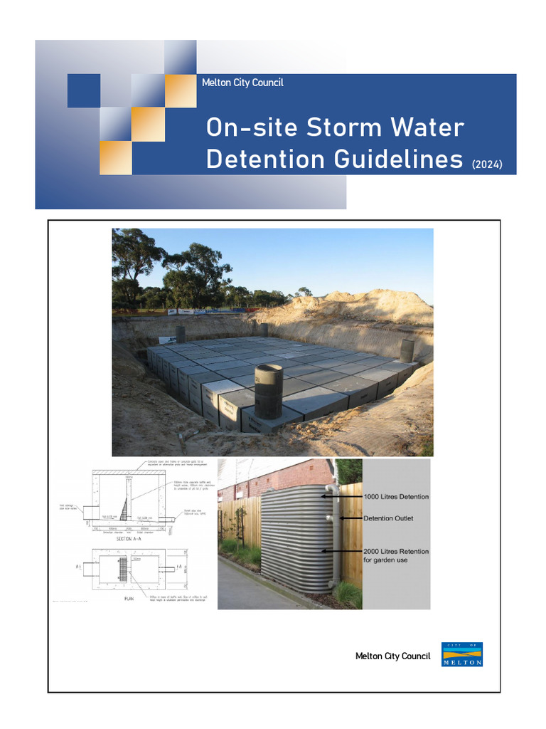 Melton City Council Onsite Stormwater Detention Guidelines 2024 | PDF ...