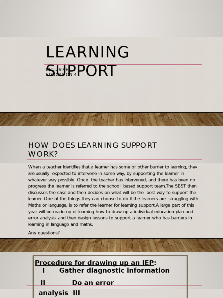 Learning Support in Inclusive Education | PDF | Teachers | Learning
