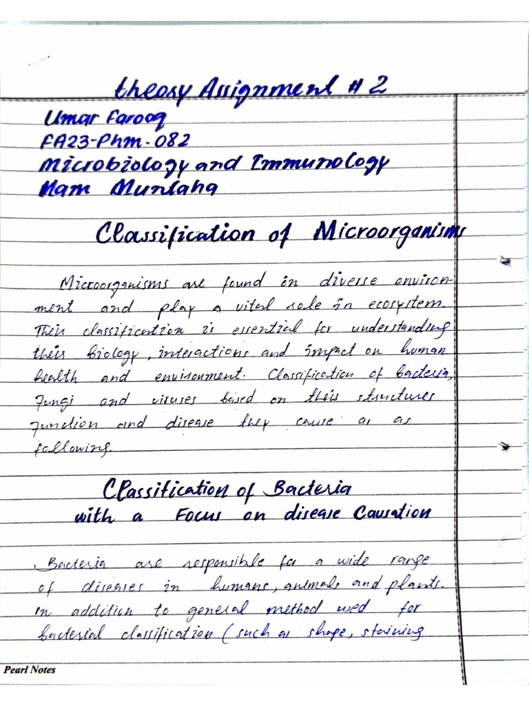 Classifications of Microorganisms | PDF