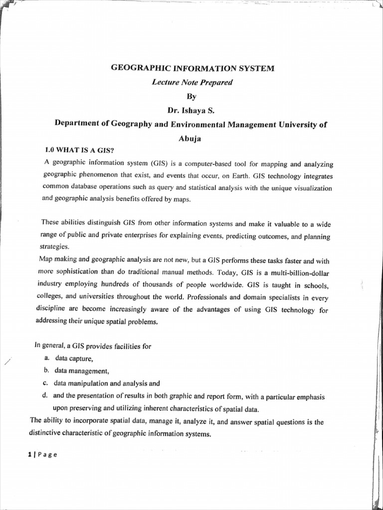 GIS Note | PDF