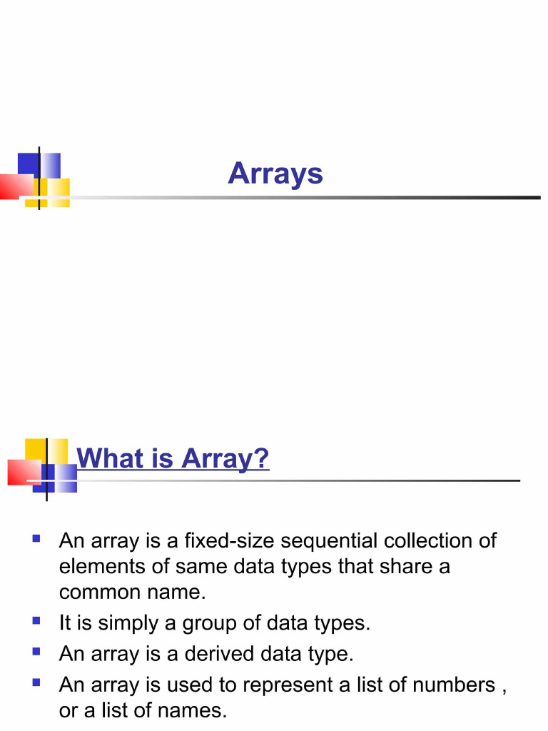 Arrays | PDF