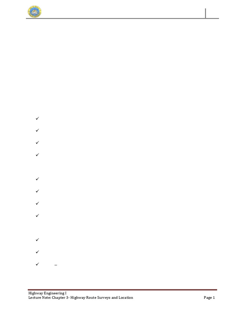 Lecturenote - 1163168139HW I Chap 3 Handout | PDF | Road | Surveying