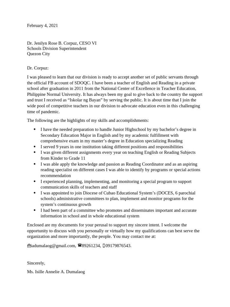 Ais-Sample-Application-Letter | PDF