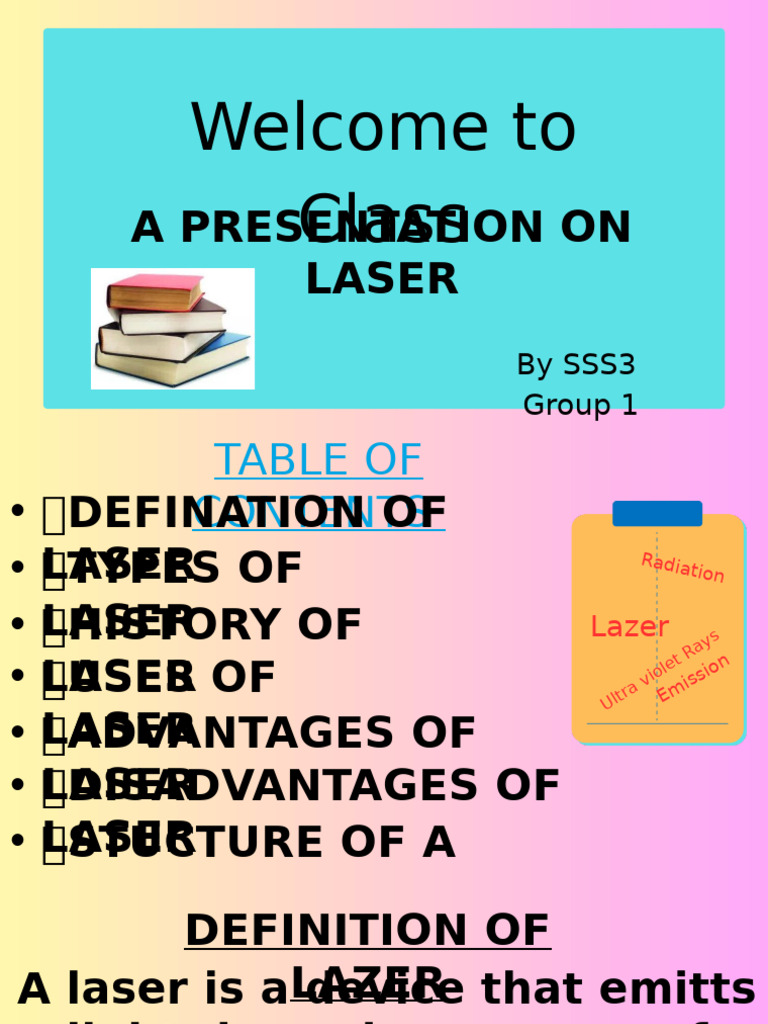 Lazer Presentation - PPTX - 20240914 - 122604 - 0000 | PDF | Laser | Solid