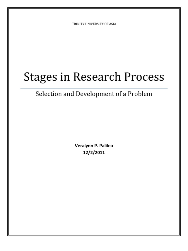 Stages in Research Process | PDF | Qualitative Research | Questionnaire