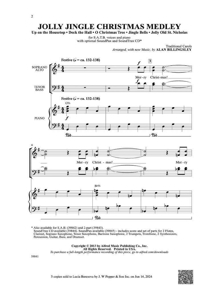 Jolly Jingle Chistmas Medley | PDF