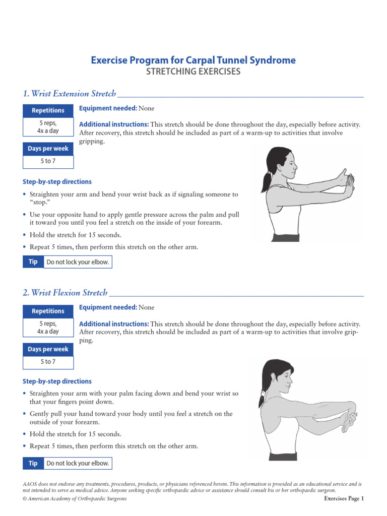 A00789 Therapeutic Exercise Program For Carpal Tunnel Final | PDF | Hand | Thumb