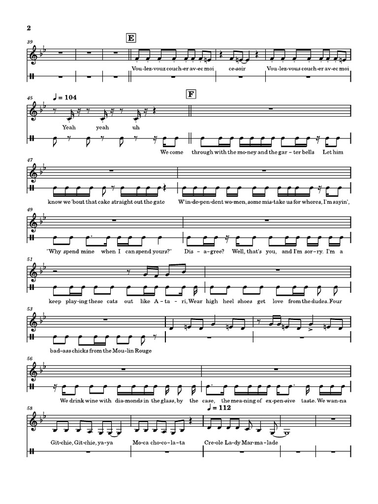 Lady Marmalade - Rap | PDF