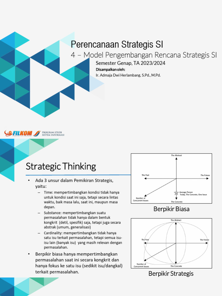 4-PSSI-Model Pengembangan Rencana Strategis SI | PDF