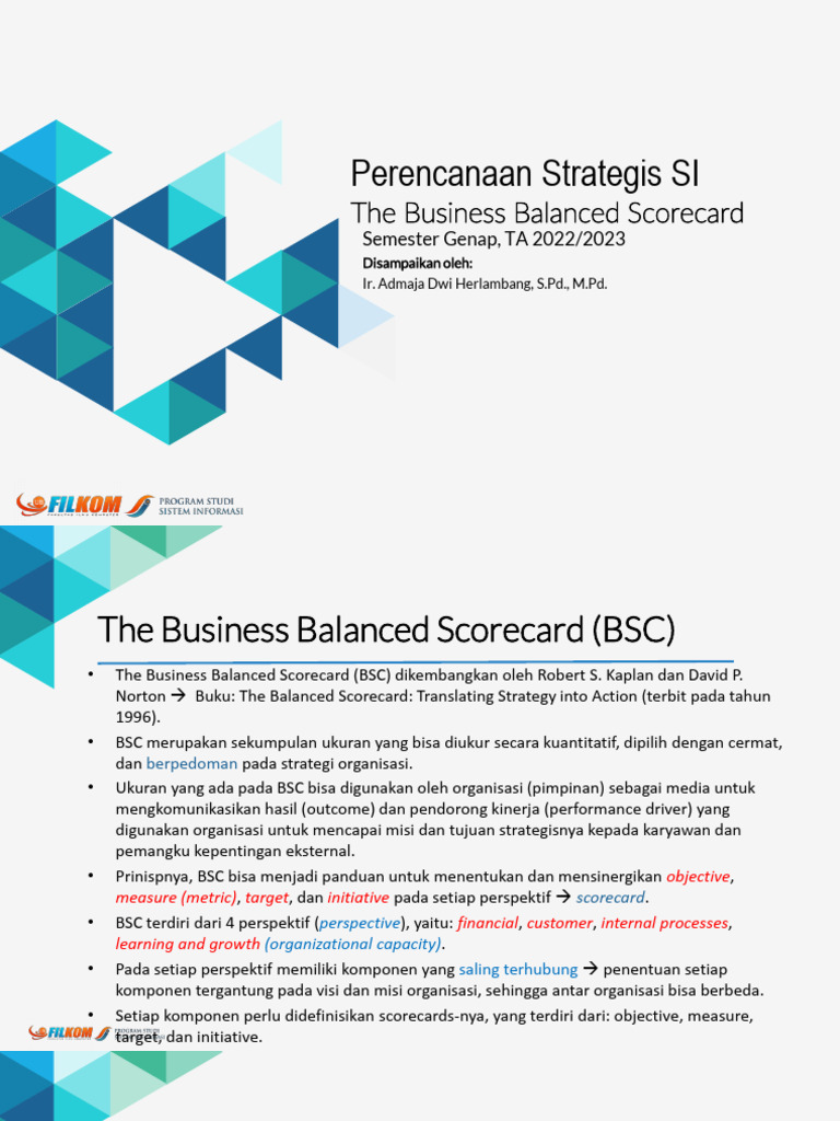 Panduan Balanced Scorecard | PDF