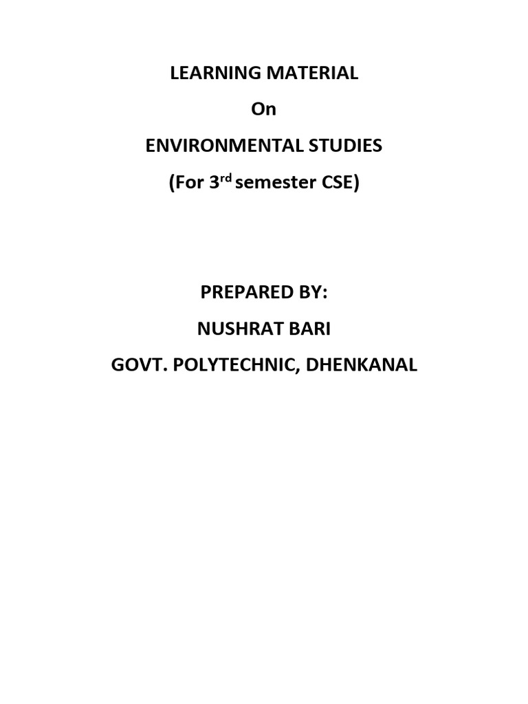 Evs 1 | PDF