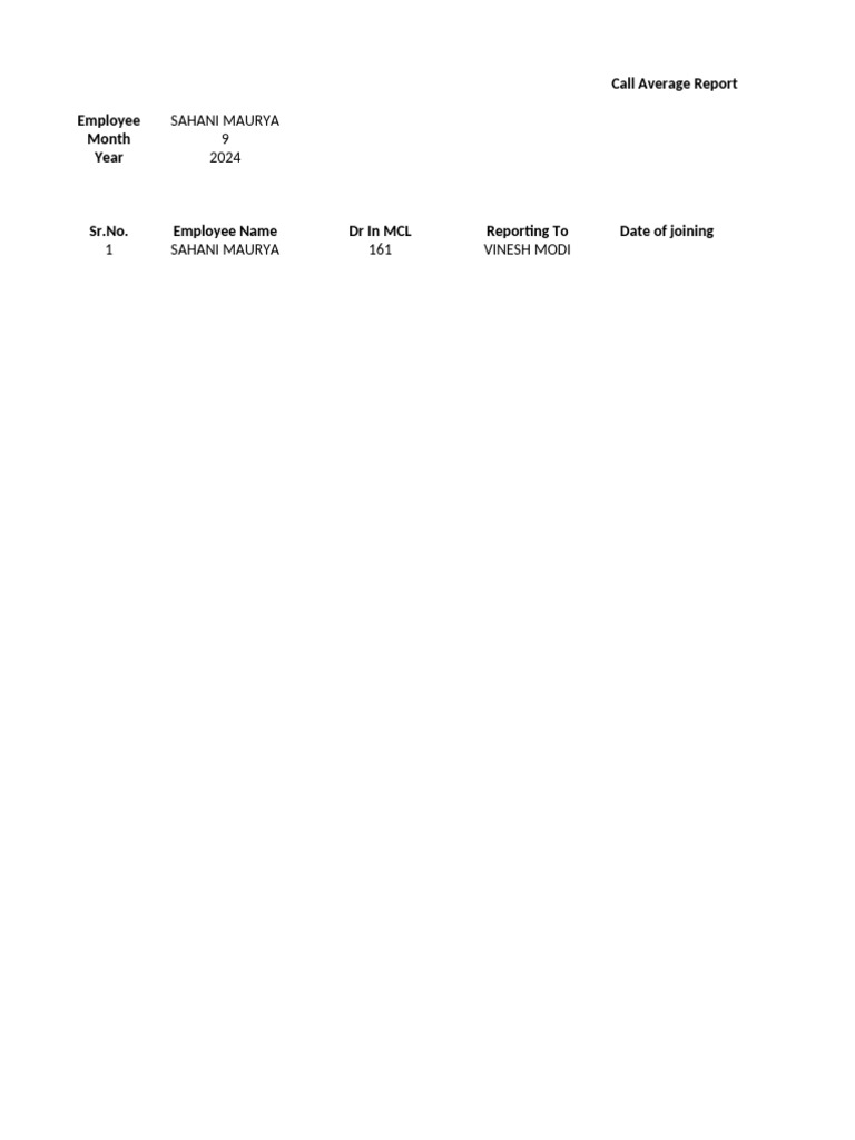 Call Activity Report Excel 18843009831732277344 | PDF