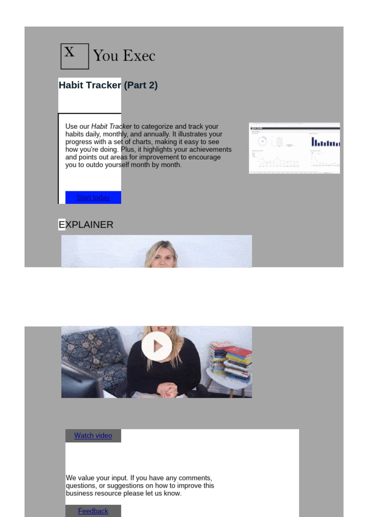 You Exec - Habit Tracker Part 2 Free | PDF | Workweek And Weekend