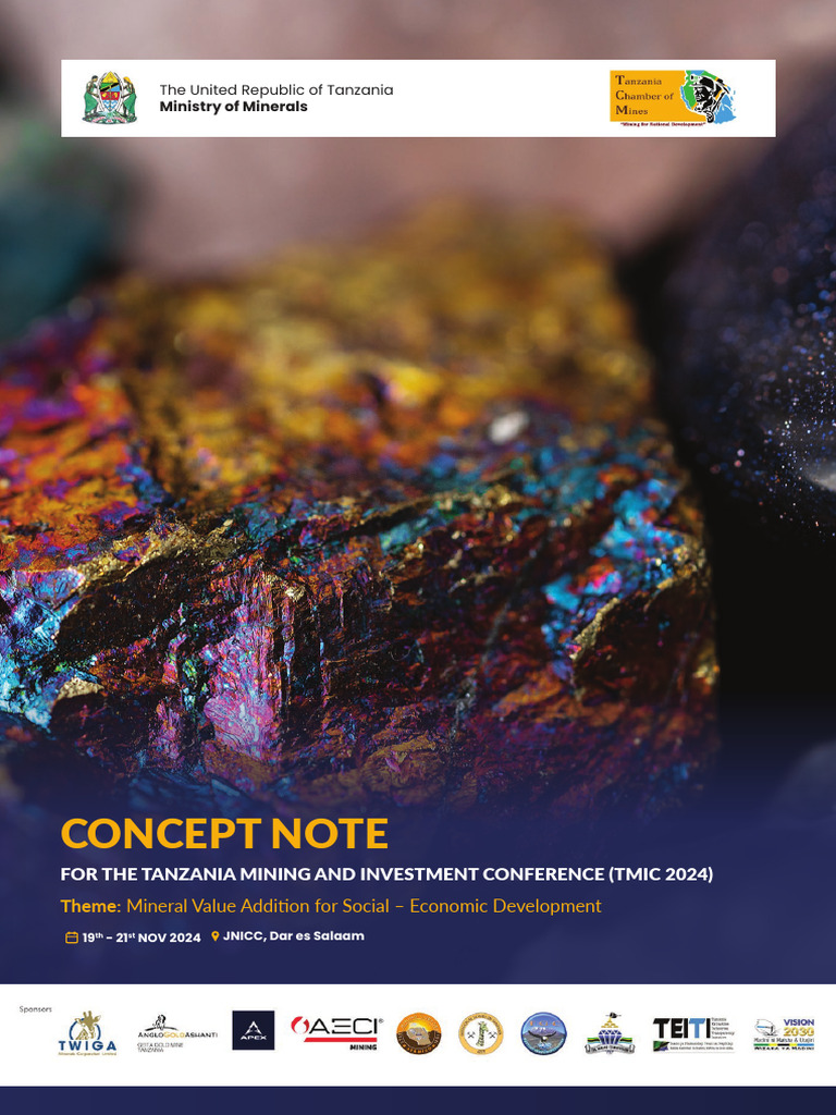 TMIC 2024 CONCEPT NOTE | PDF | Mining | Tanzania