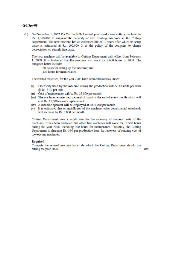 Q 2 SPR 08 Zia Textile Mills | PDF