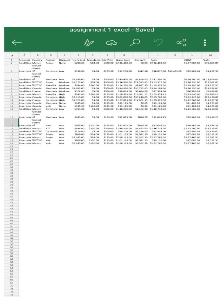 Professional Development Excel Assignment 1 | PDF