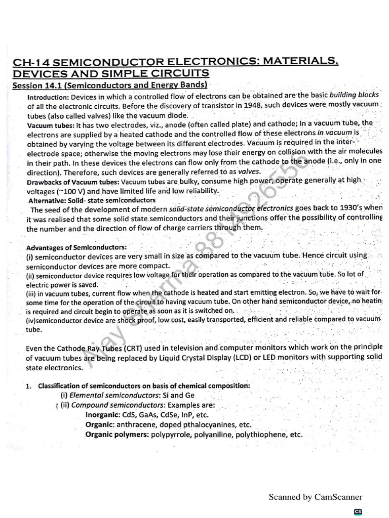 Semiconductor 12th Class - Watermark | PDF