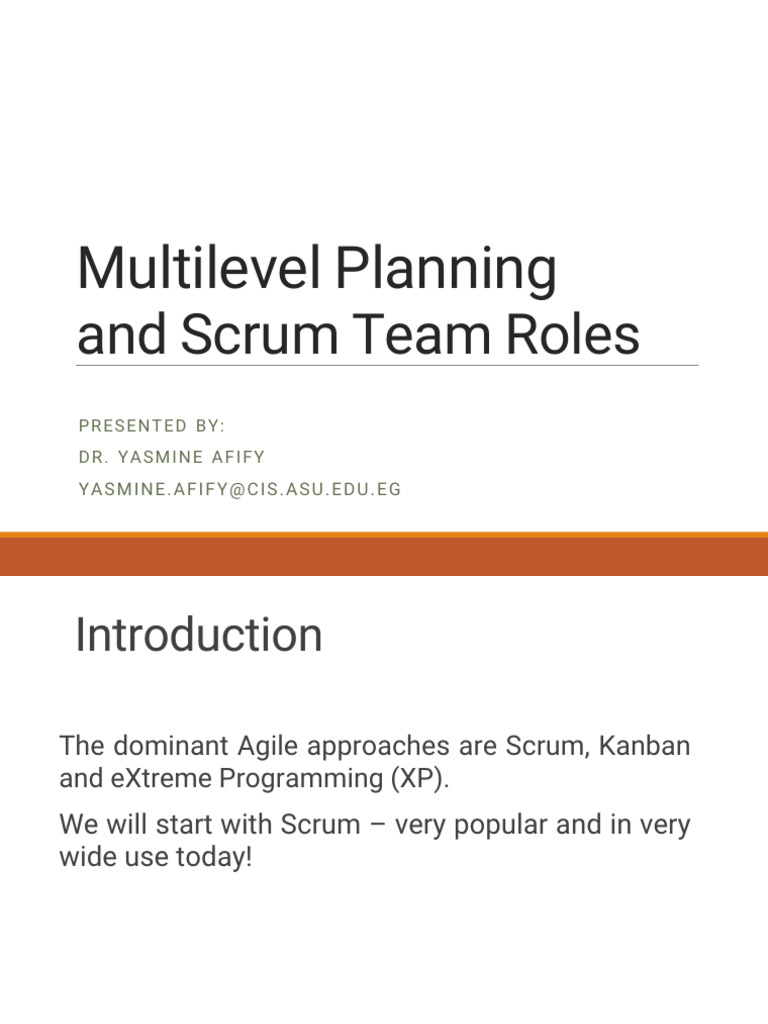 3 Multilevel Planning - Roles | PDF | Scrum (Software Development ...