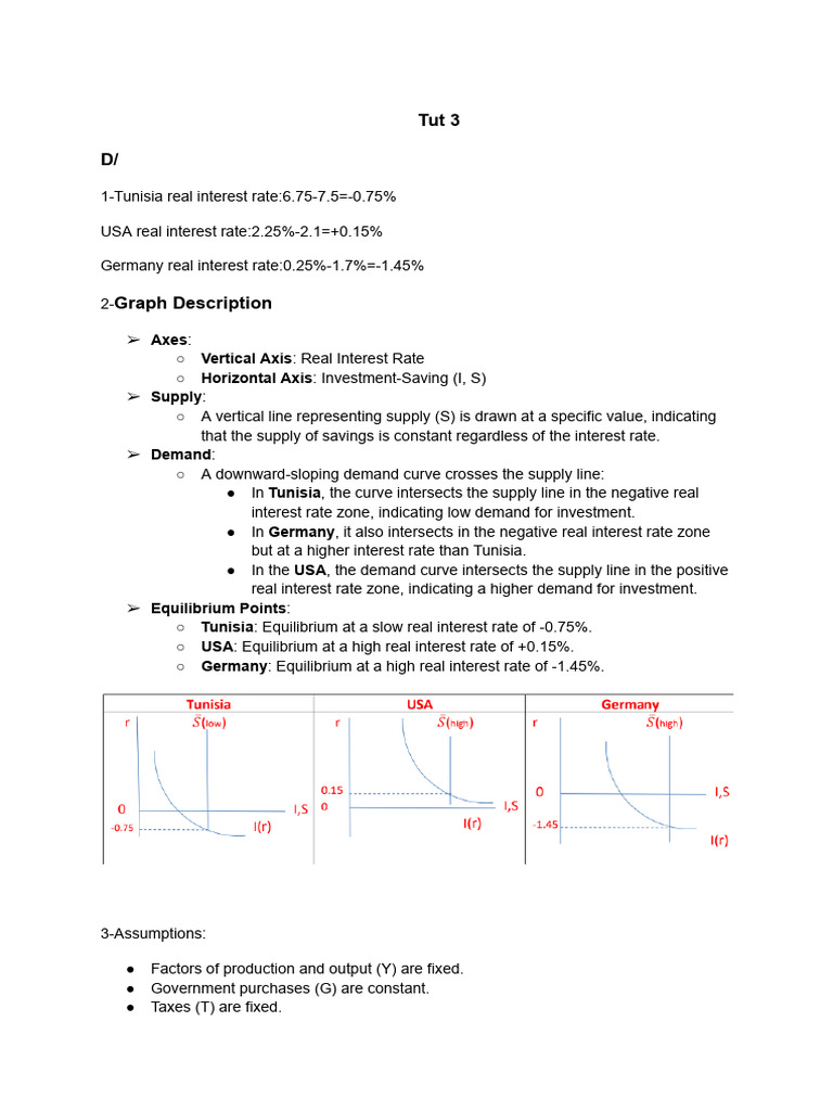 Macroeconomics Tutorial 3 Part D Solution | PDF | Inflation | Interest